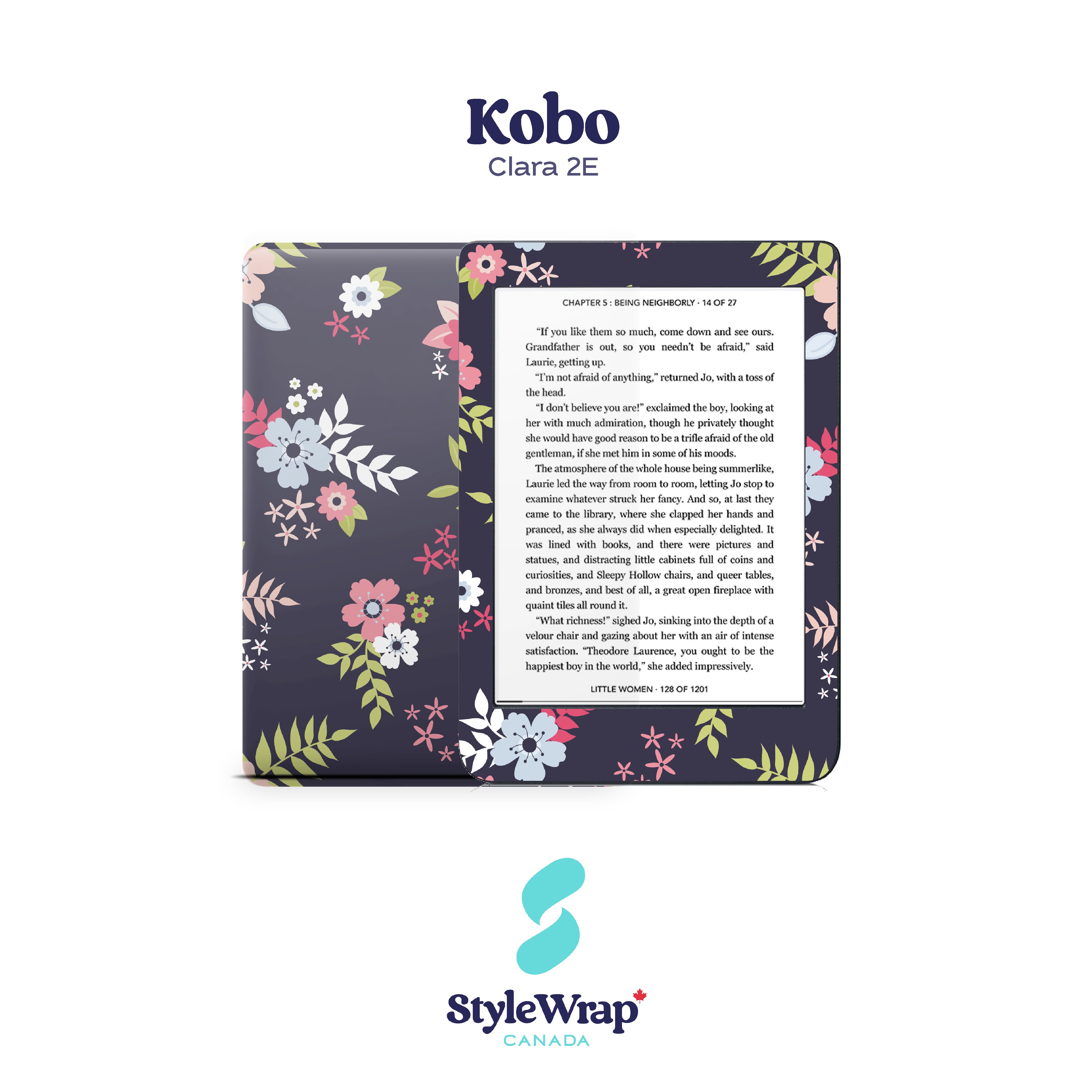 Kobo Skin Wrap - Navy Floral