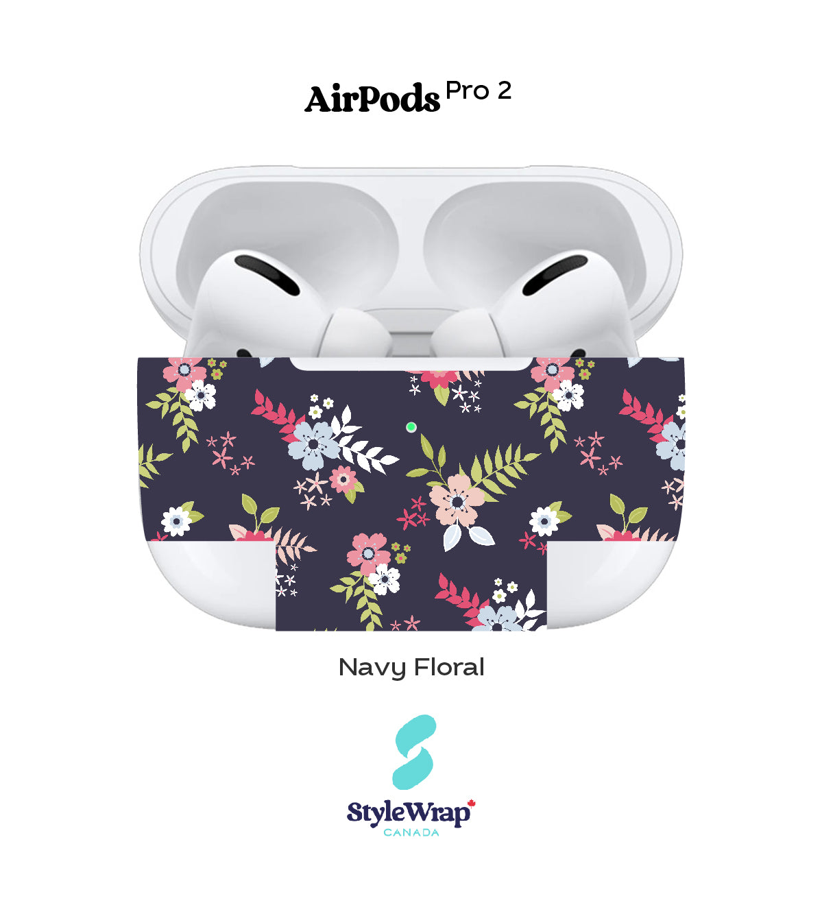 AirPods Skin Wrap - Navy Floral