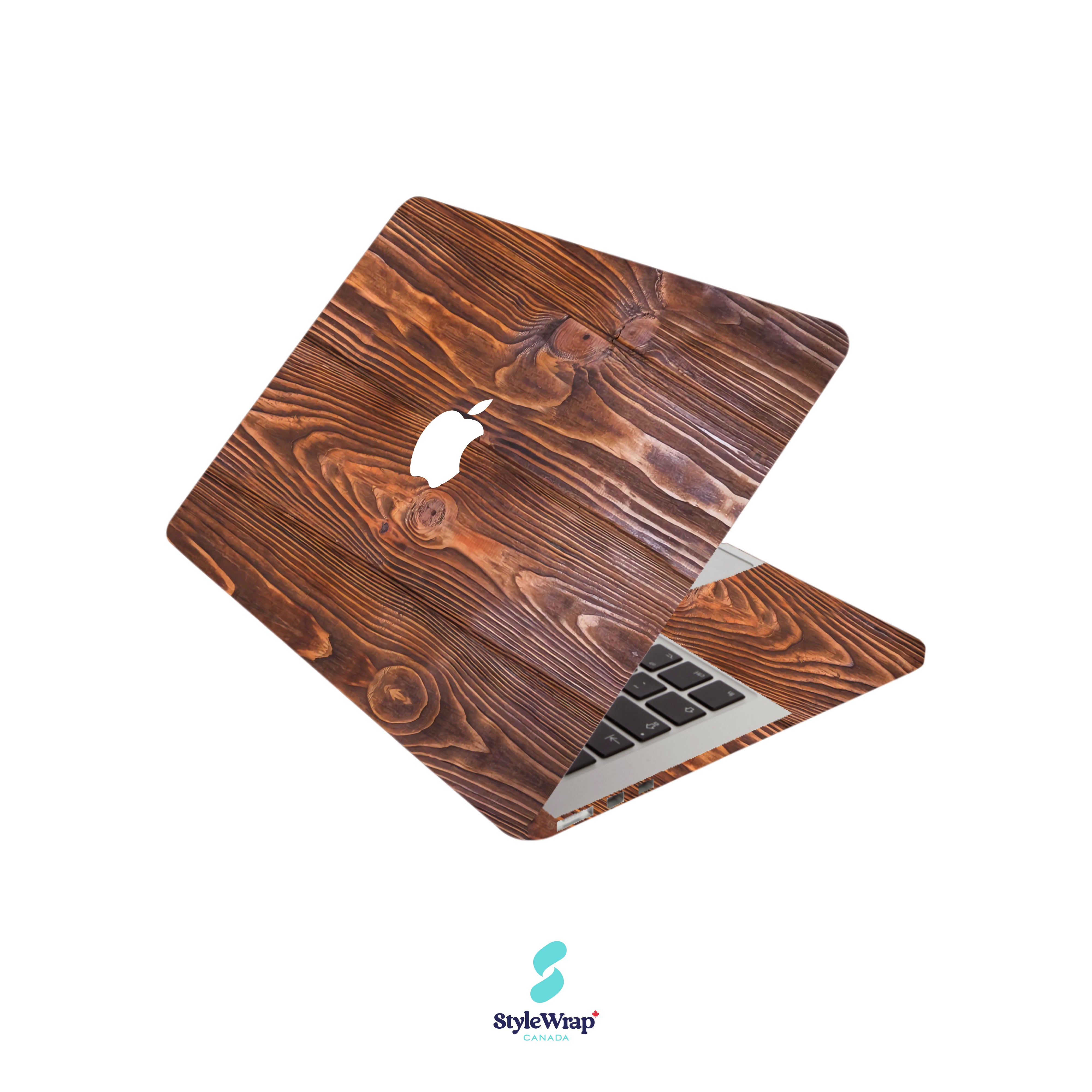 MacBook Pro Skin Wrap - Dark Wood