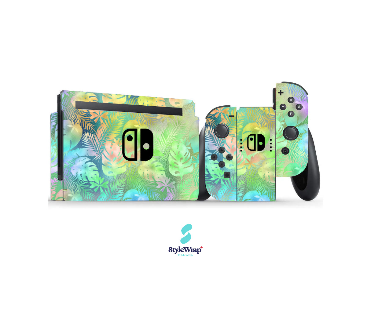 Nintendo Switch Skin Wrap - Iridescent Tropical