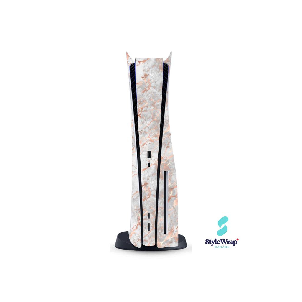 PlayStation 5 Skin Wrap - Rose Gold Marble