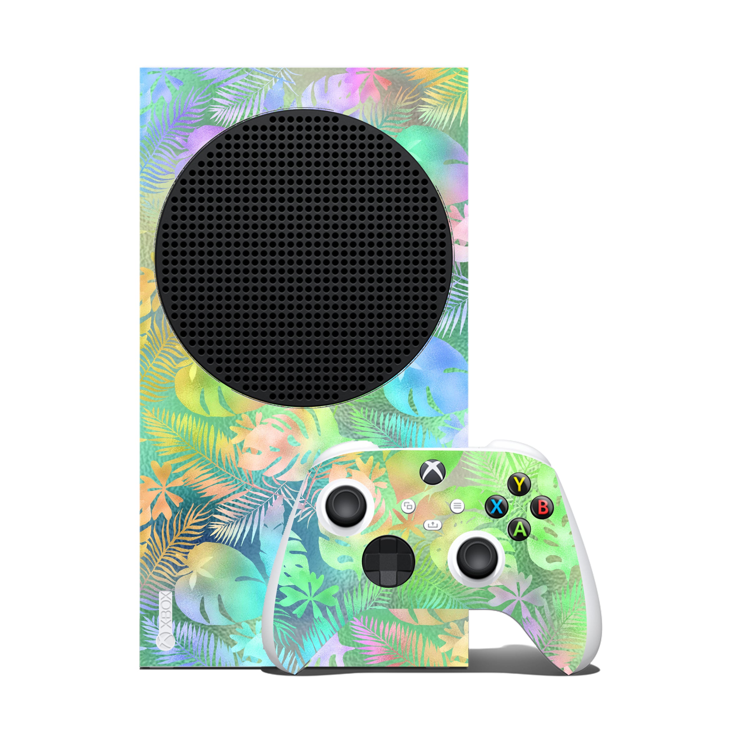 Xbox Series S Skin Wrap - Iridescent Tropical